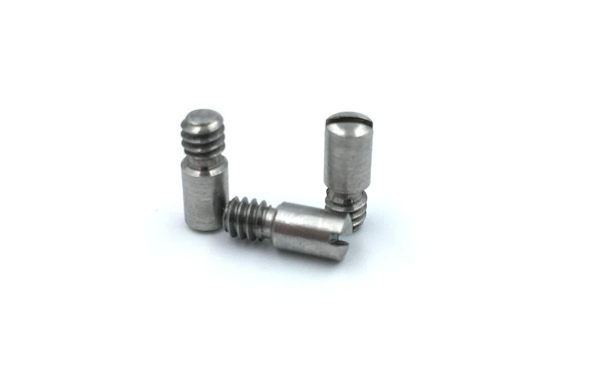 Custom Slotted Pins With Partial 6-32 Thread - 304 Stainless - Custom ...